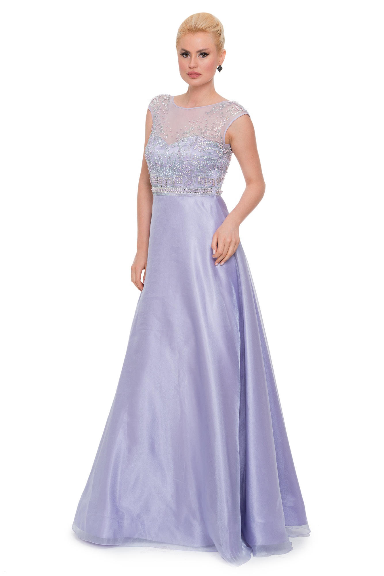 Robe De Soirée Longue Lilas S4226 | Abiyefon.com